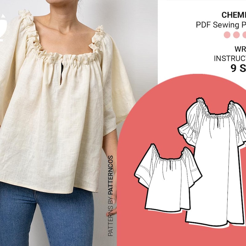 Peasant Blouse Pattern - Etsy