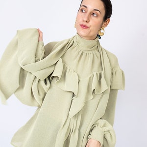 Loose-fit Blouse Sewing Pattern With Puffy Sleeves | Romantic Blouse ...