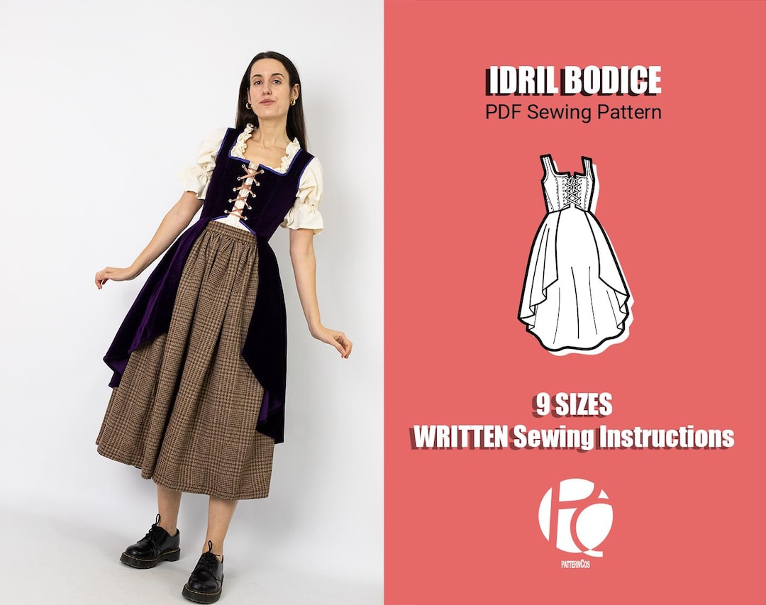 Corset Sewing Pattern | Renaissance Stay Bodice Pattern to Be a Witch ...