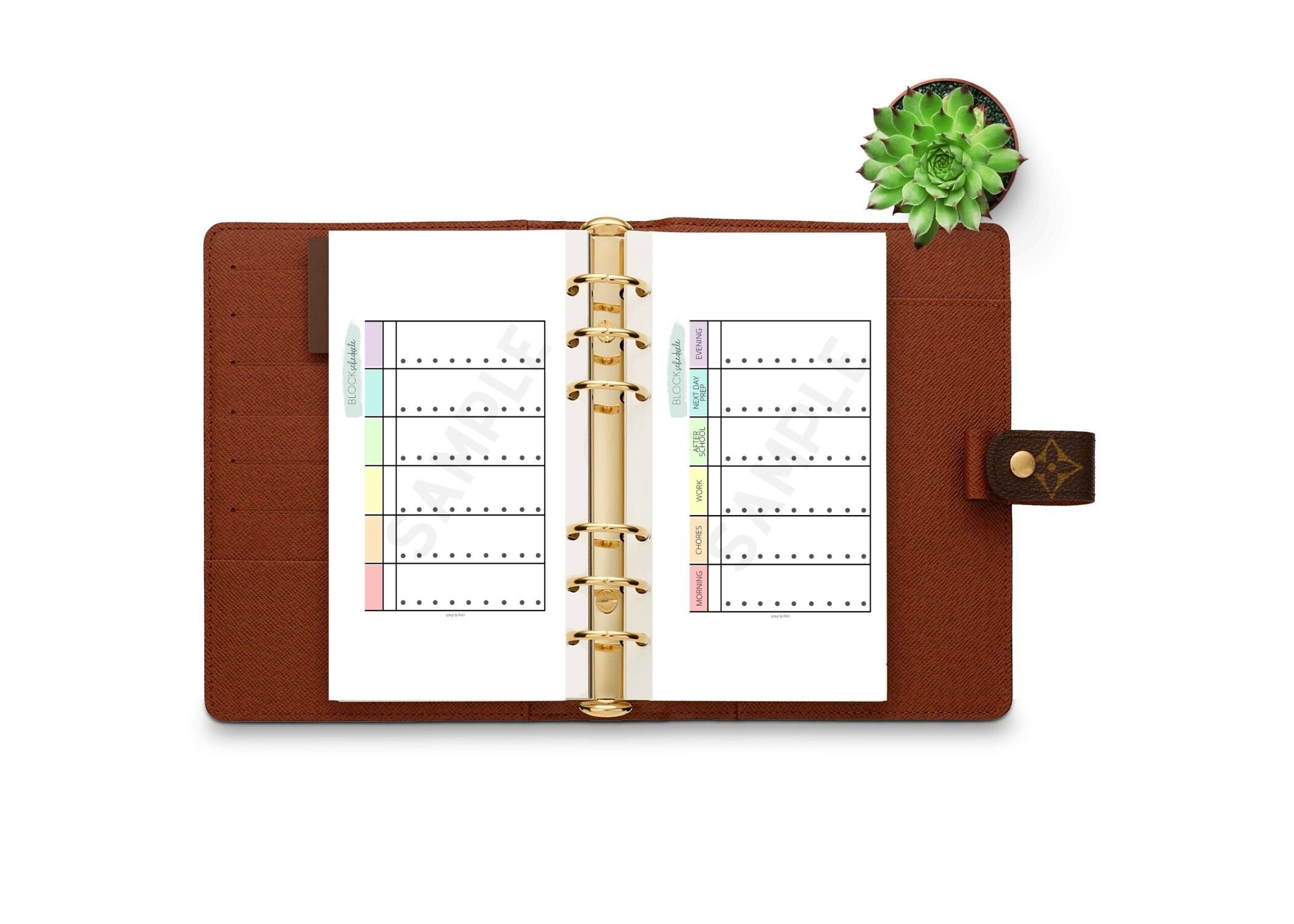 A5 Block Schedule Instant Download Planner Inserts Block Scheduling ...