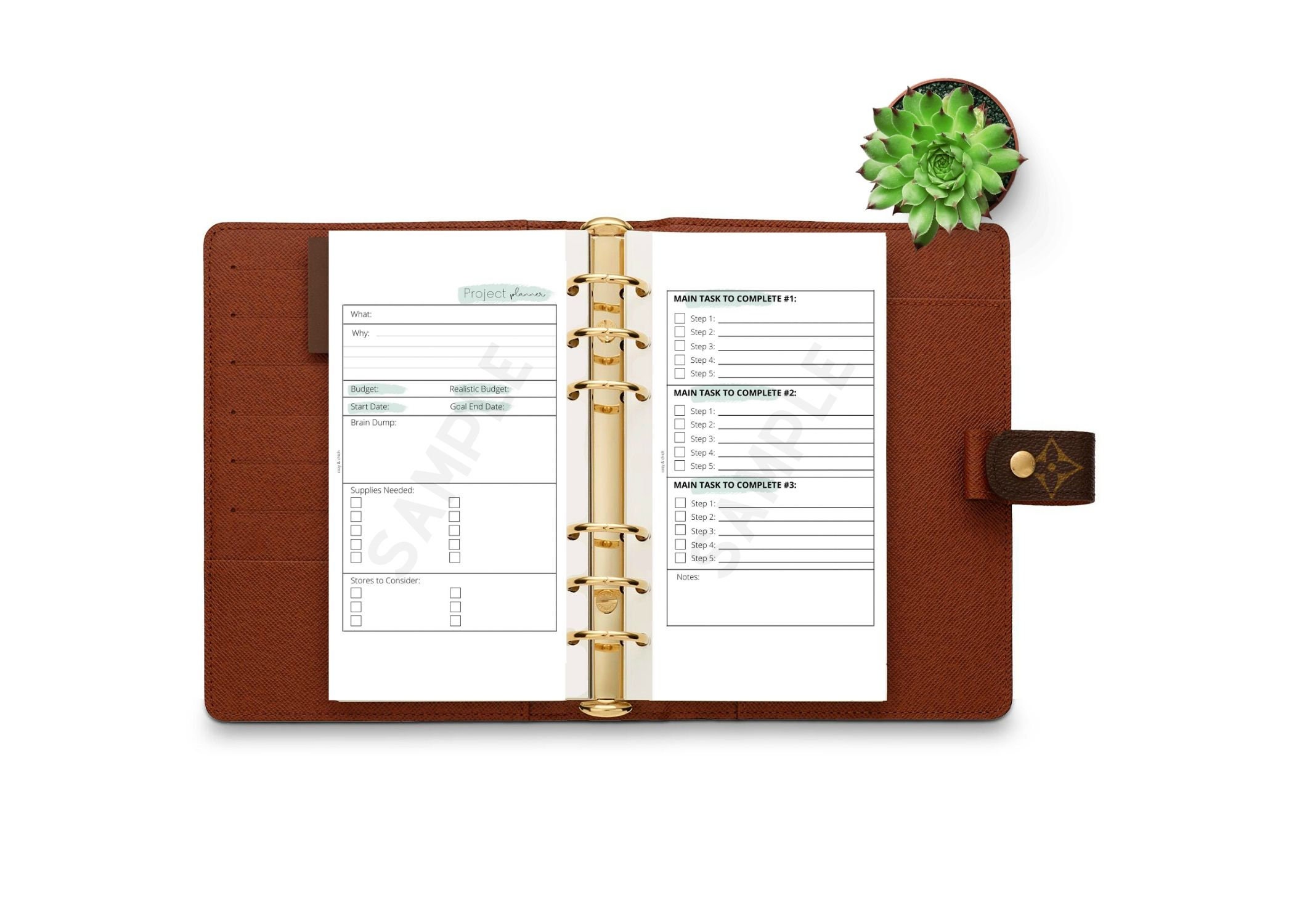 A5 Project Planner | Instant Download | Project Planner | Productivity ...