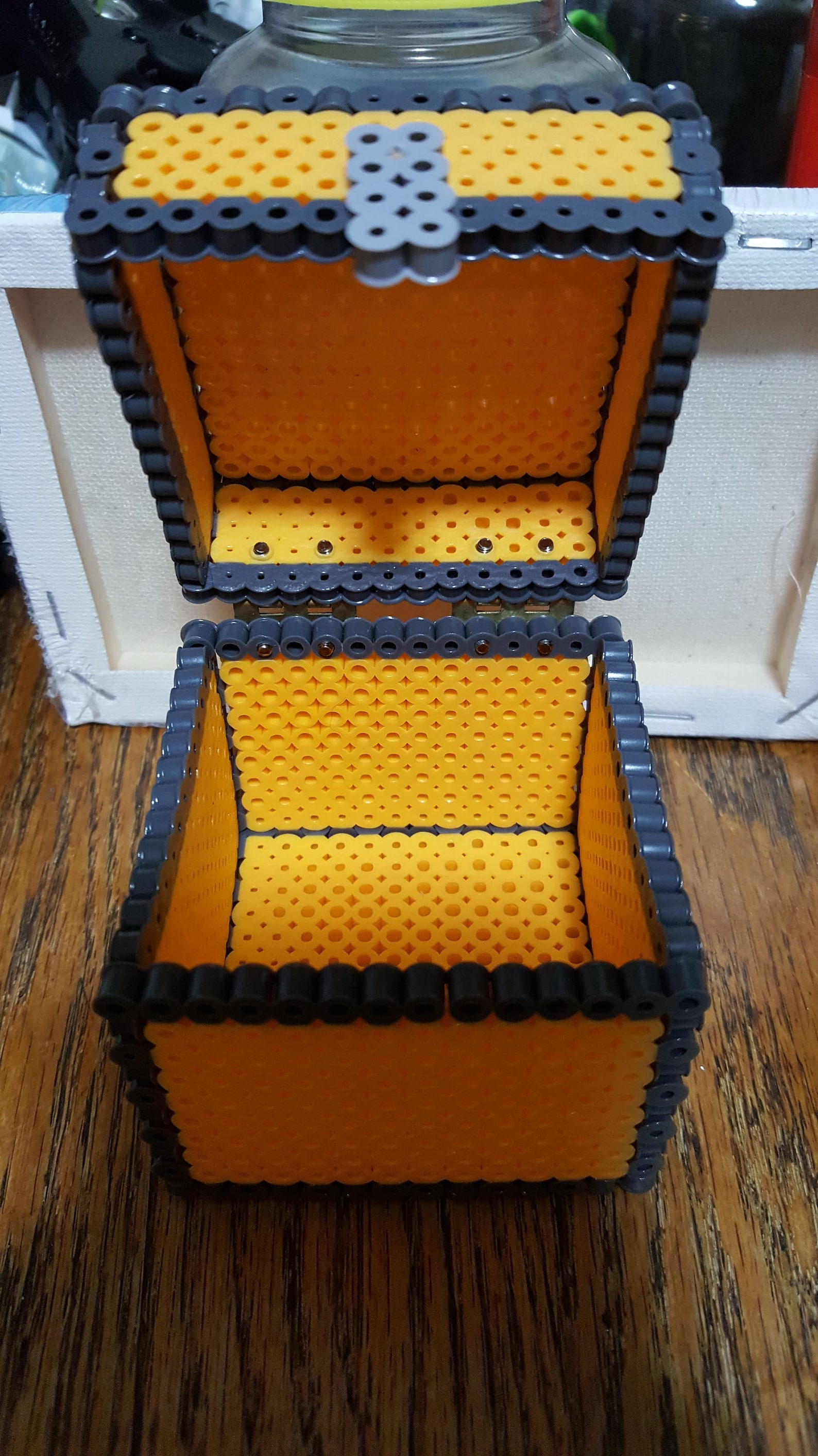 3d Perler Bead Minecraft Chest - Beads - Etsy