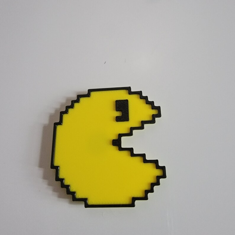 8 Bit Pacman Magnet - Etsy