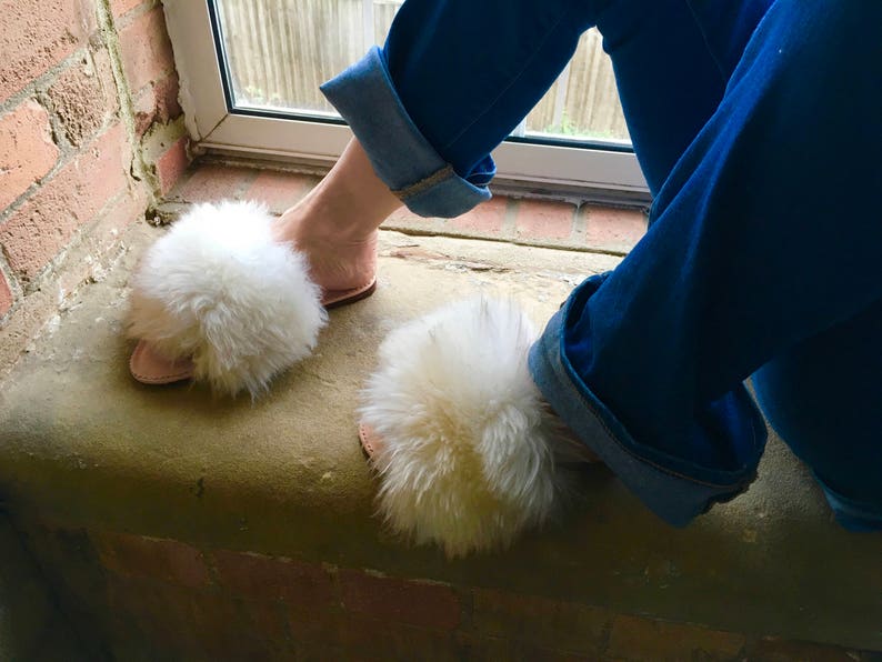 Fluffy Sheepskin Mules - Etsy