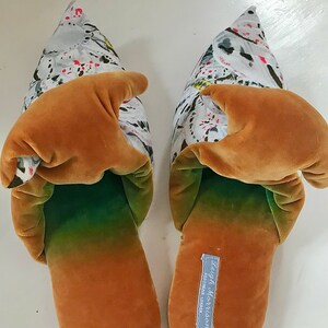 Handmade Timorous Beasties Moth Fabric and Velvet Slipper - Etsy