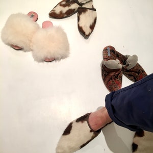 Fluffy Sheepskin Mules - Etsy