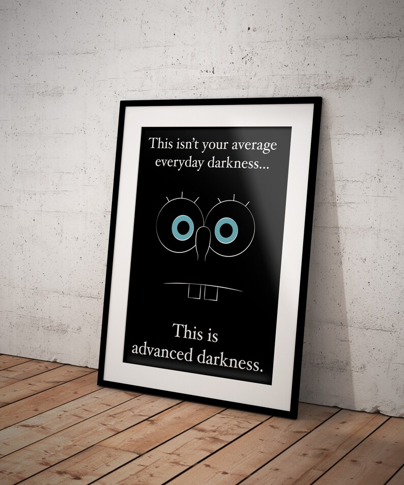 This Is Advanced Darkness Poster Based on Nickelodeon's | Etsy