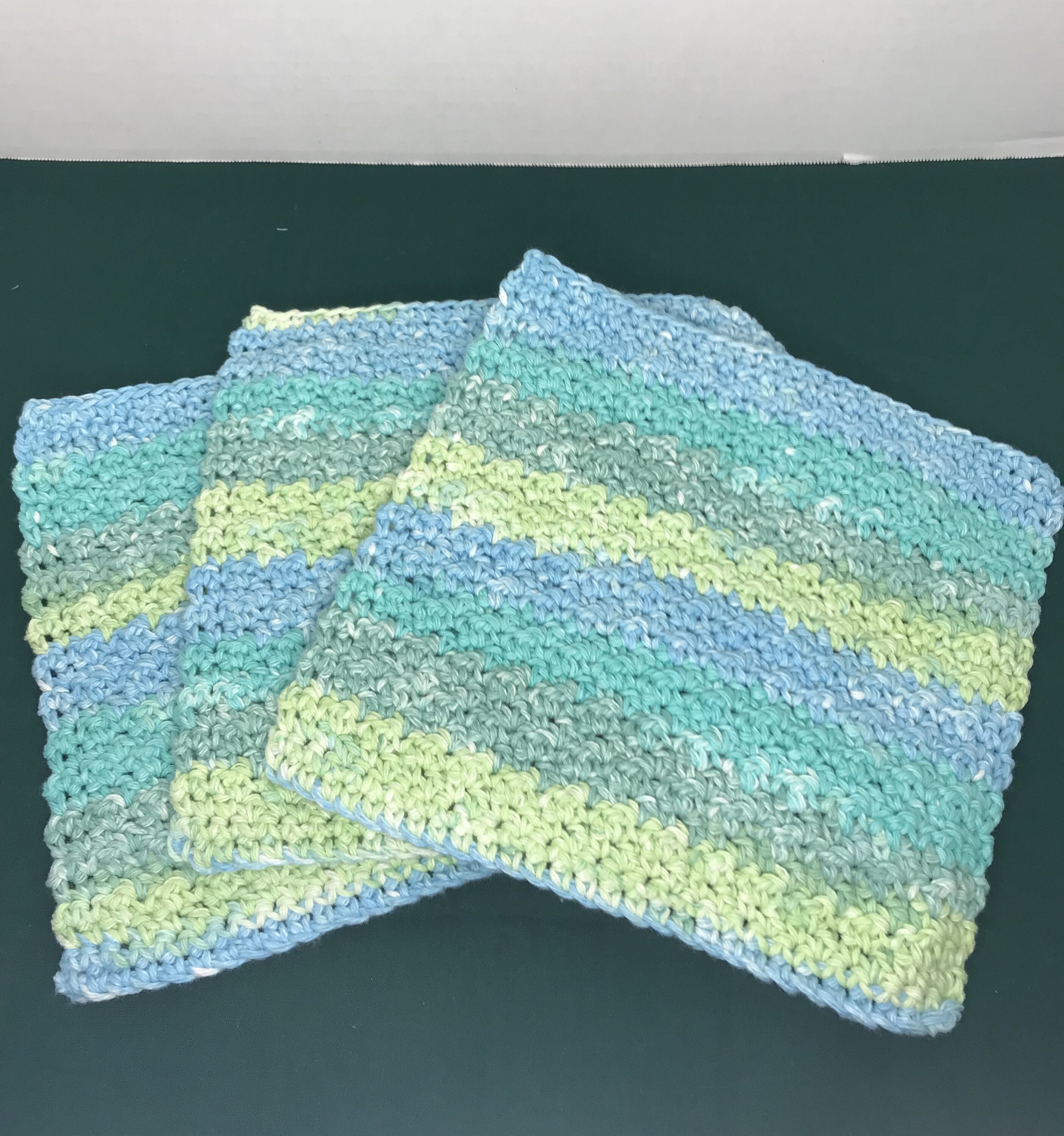 Washcloth, Crochet Dishcloth, Crochet Dust Rag, Set of 3 - Etsy