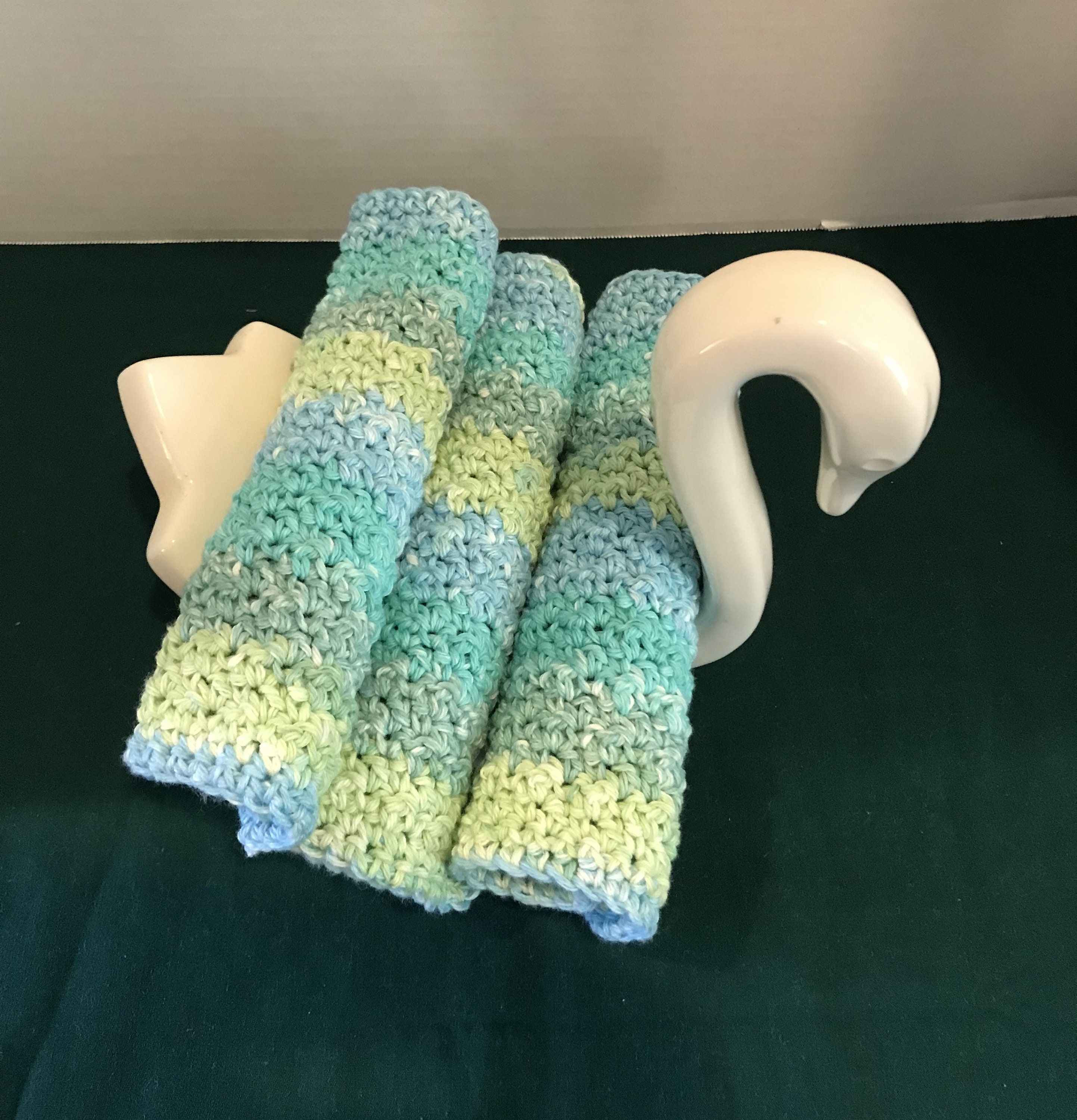 Washcloth, Crochet Dishcloth, Crochet Dust Rag, Set of 3 - Etsy