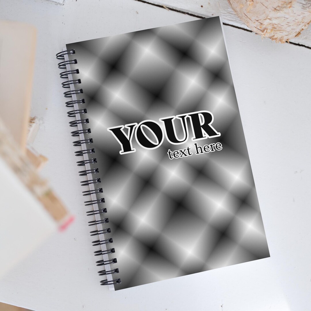Black Plaid Spiral Dotted Line Notebook - Etsy
