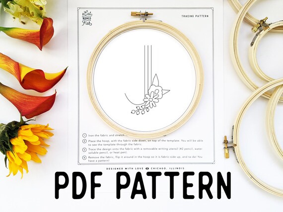 Kits & How To initial embroidery beginner's embroidery letter ...