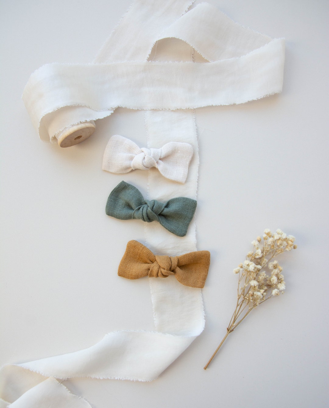 Linen Knot Bows Newborn Baby Bows Nylon Baby Headband Baby - Etsy