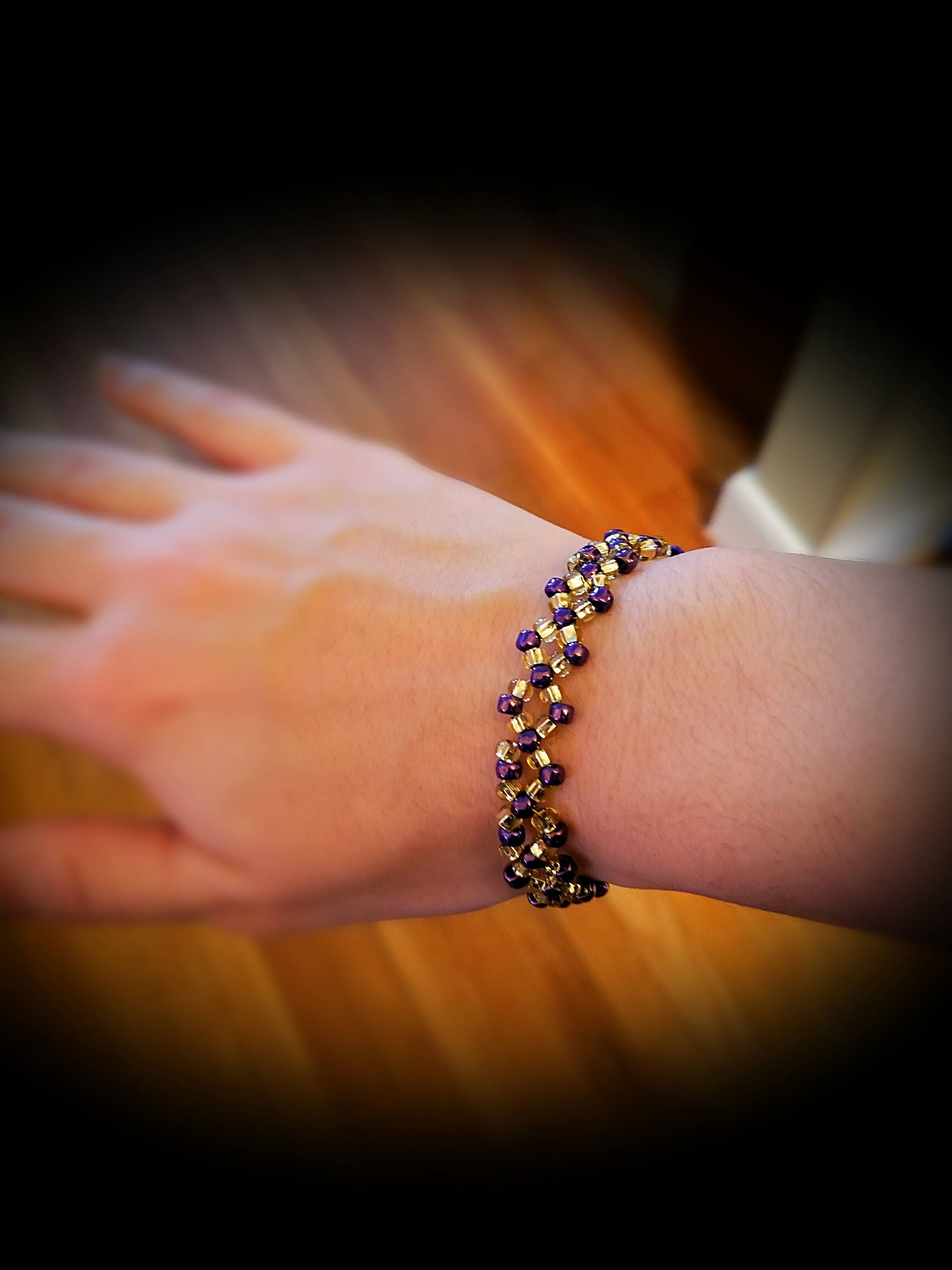 Hand Beaded Multi-colored Woven Style Bracelet - Etsy