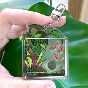 Cherry Shrimp Nano Tank Shaker Keychain - Cute Shrimp Charm ...