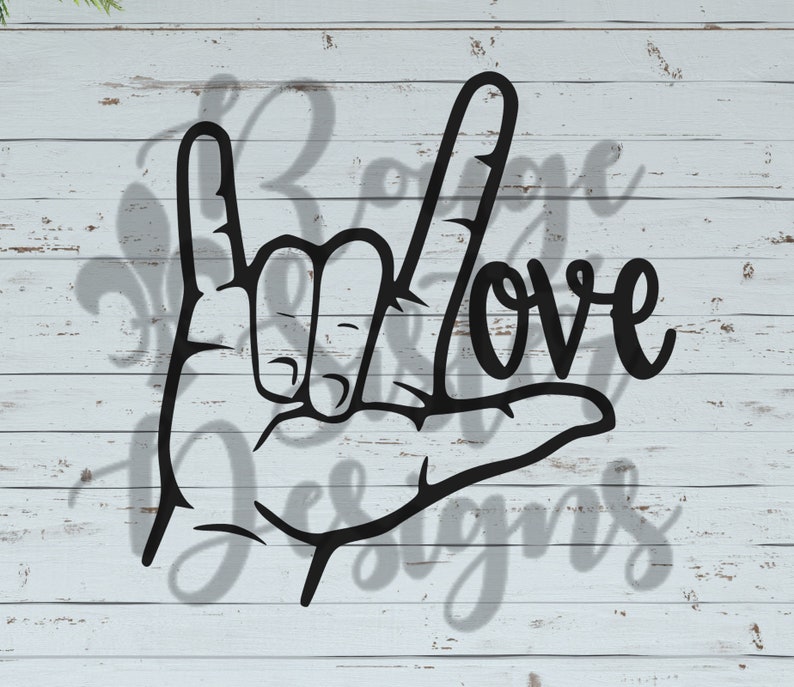 ASL Love Sign Language Svg/png/jpeg Design for Silhouette - Etsy