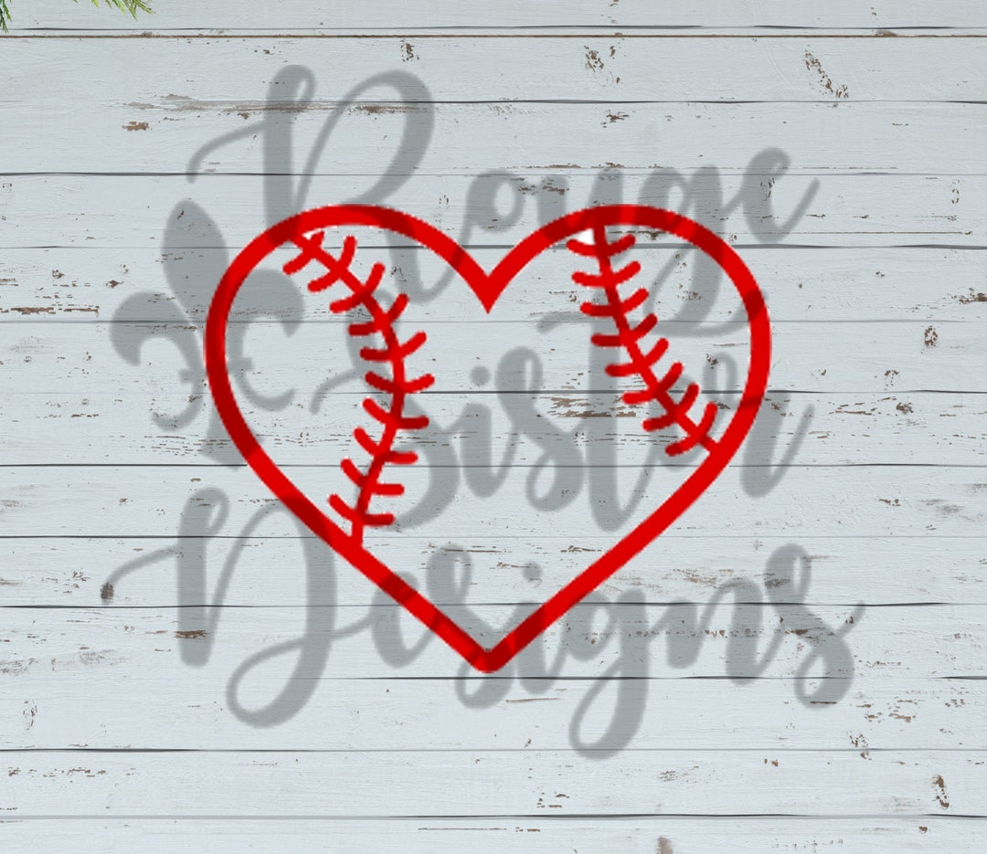 Baseball - Softball Heart SVG/PNG/JPEG Digital Files for Silhouette - Etsy