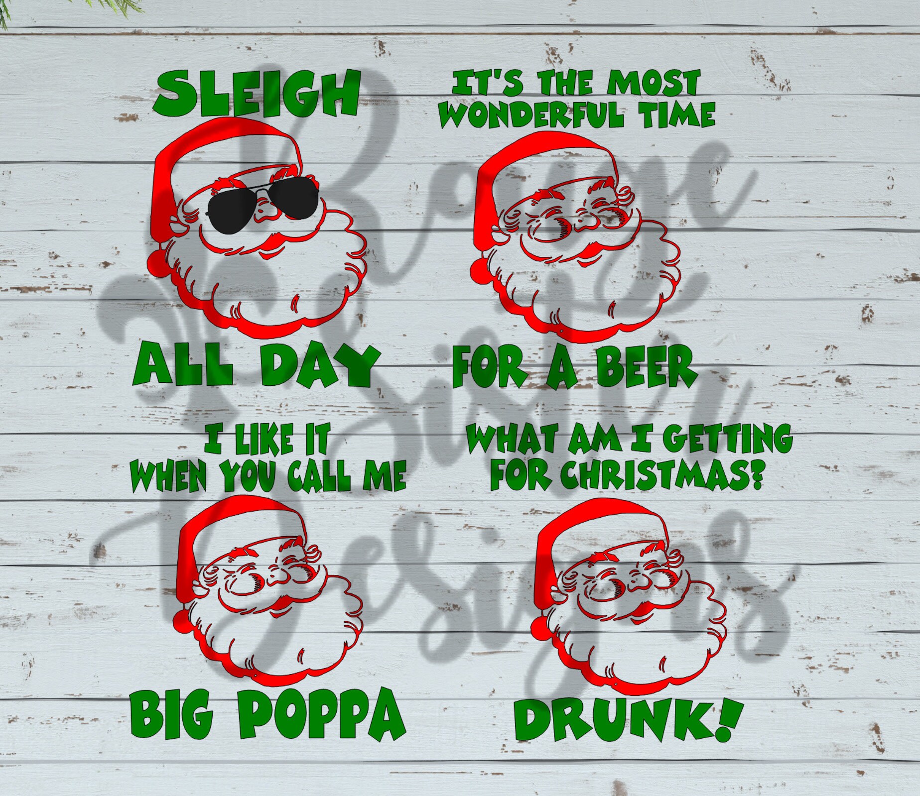 Naughty Santa Christmas Shirt Combo Svg Png Jpeg Files For Etsy