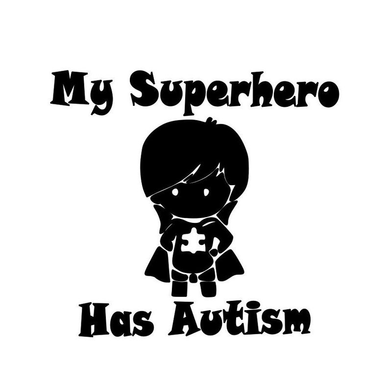 My Superhero Has Autism Vinyl Car Decal - Etsy