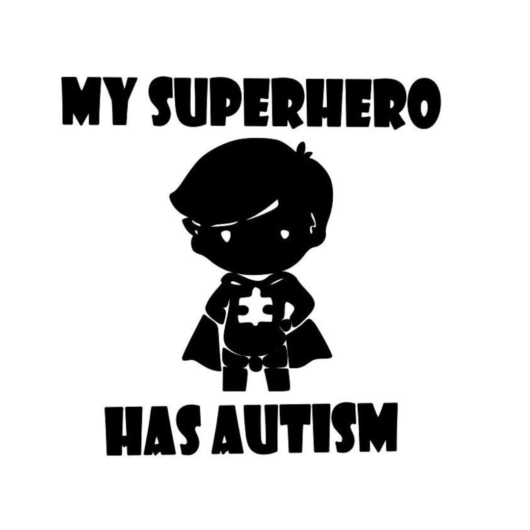 My Superhero Has Autism Vinyl Car Decal - Etsy
