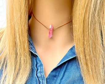 Crystal Point Choker - Etsy