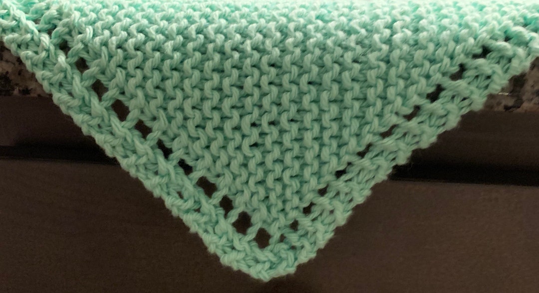 Sea Glass Knit Cotton Dishcloth - Etsy