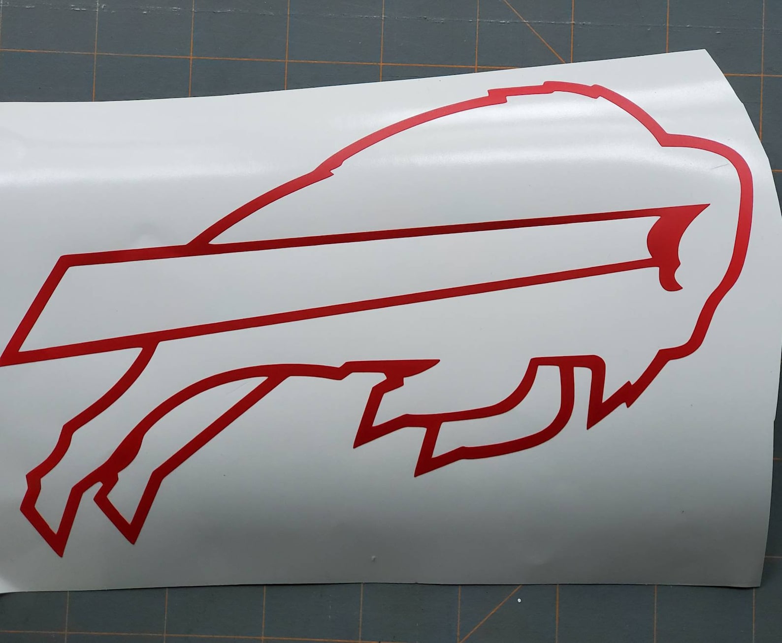 Bills Buffalo Football Vinyl Decal Red outline | Etsy