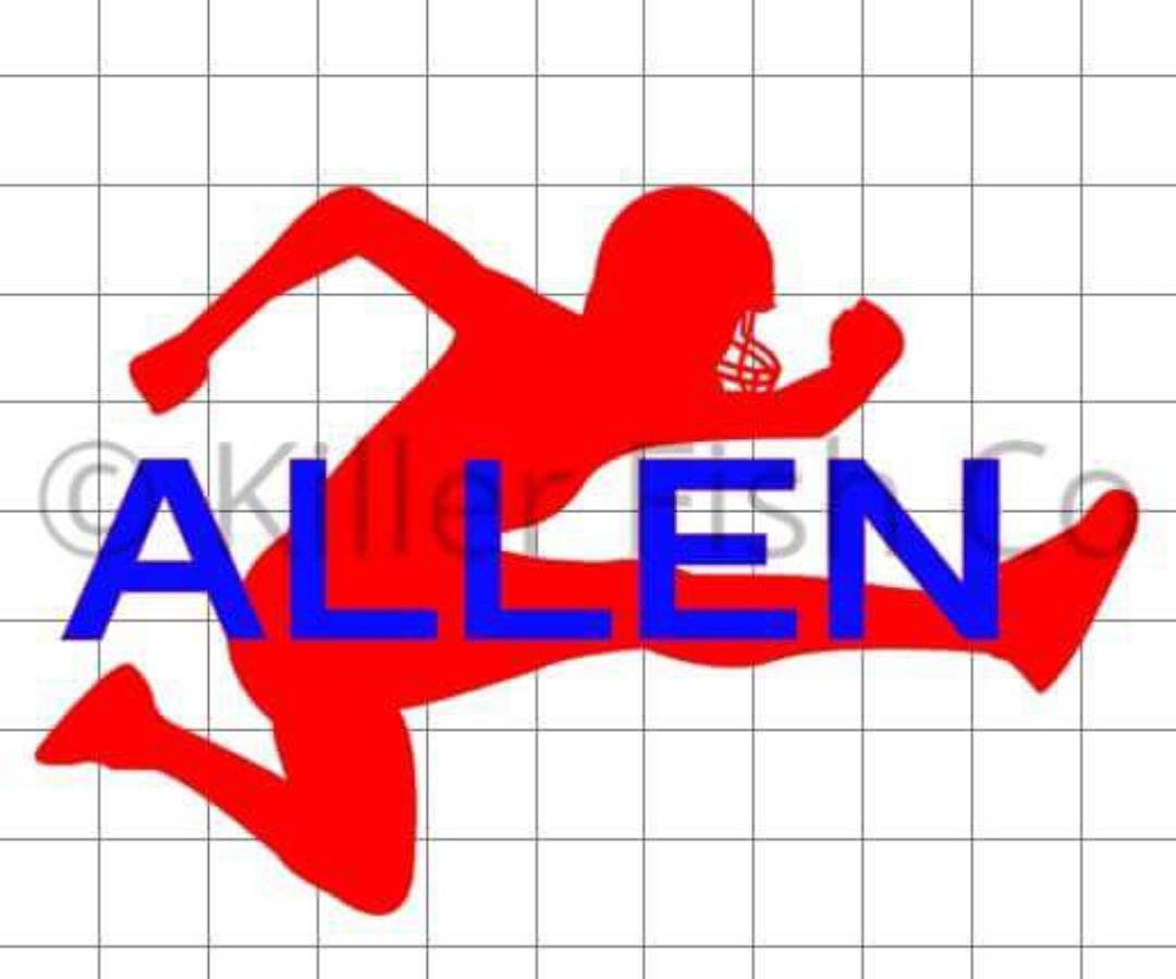 Josh Allen, Football, Bills, Allen Vinyl Decal for Cars, Boats, Atvs ...