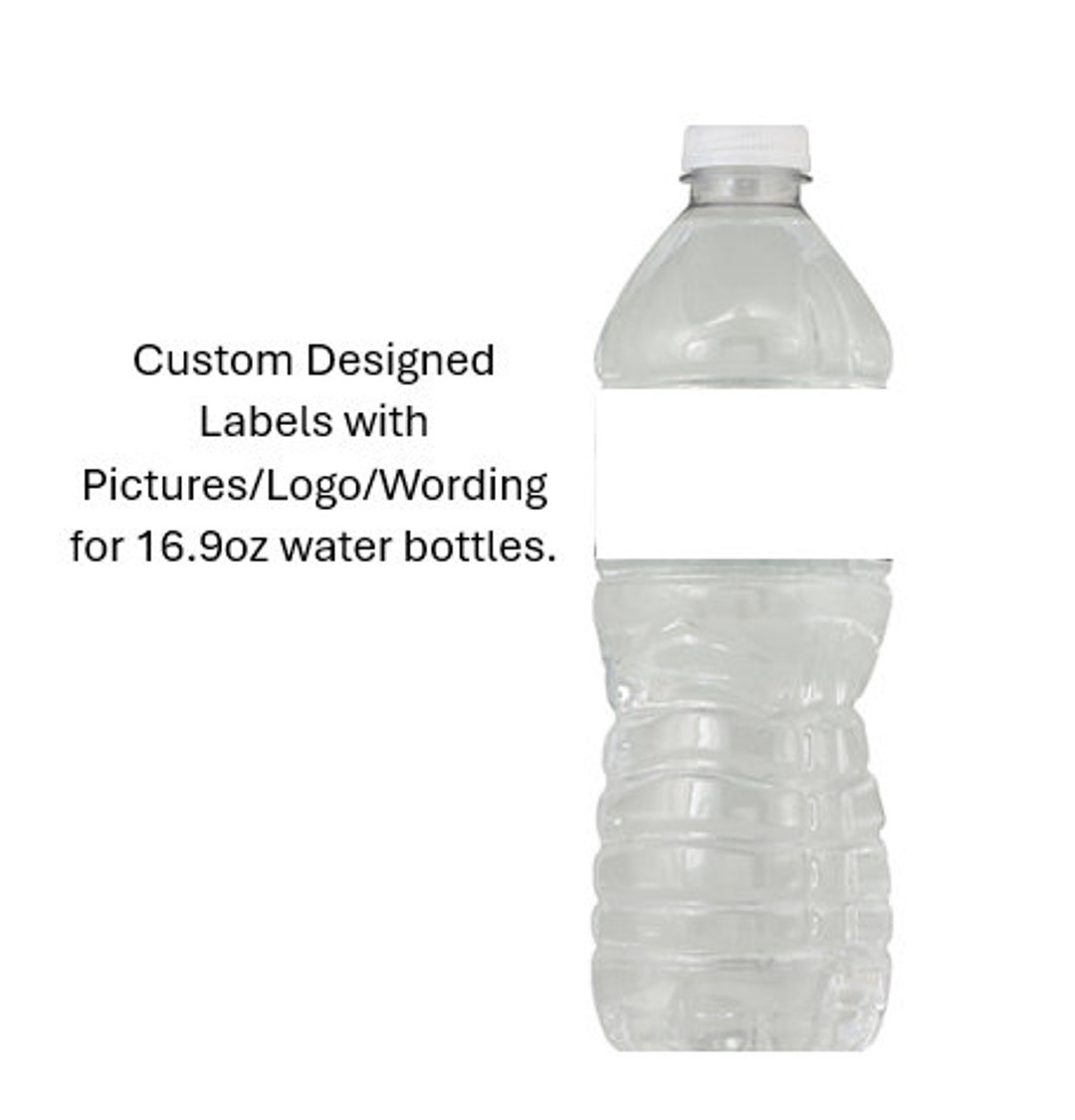 16.9oz. Personalized Photo/logo Water Bottle Labels for Thin Band ...