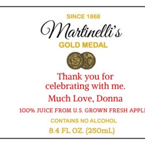 Mini Cider/wine Photo Bottle Labels - Custom Designed Apple Cider ...