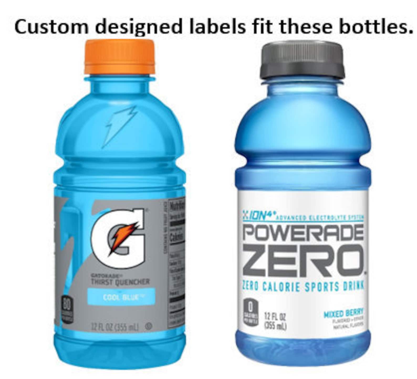 12 Oz. Sports Drink gatorade/powerade Label Design, Printed Photo/logo ...