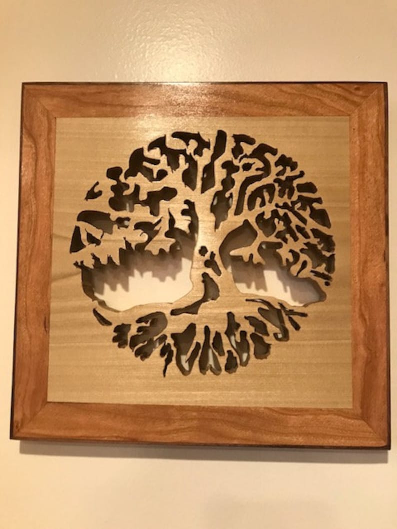Tree of Life. Wooden Wall Art. Handcrafted. Scroll Saw Art. Wall Decor ...