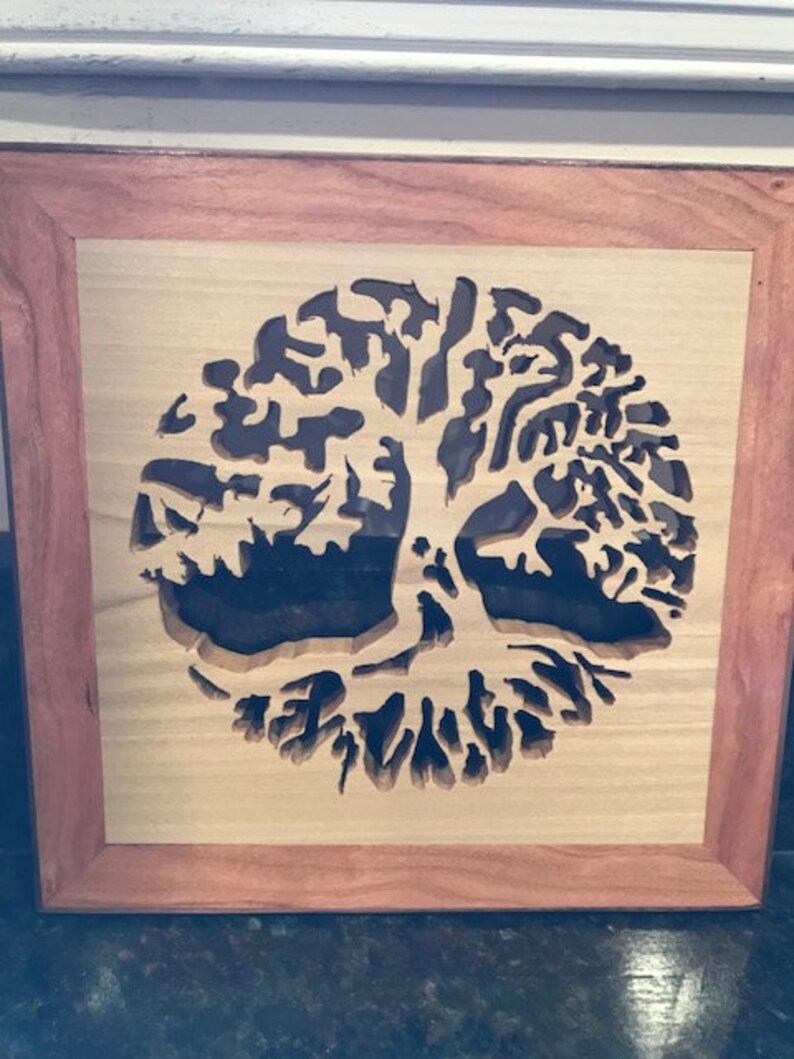 Tree of Life. Wooden Wall Art. Handcrafted. Scroll Saw Art. Wall Decor ...