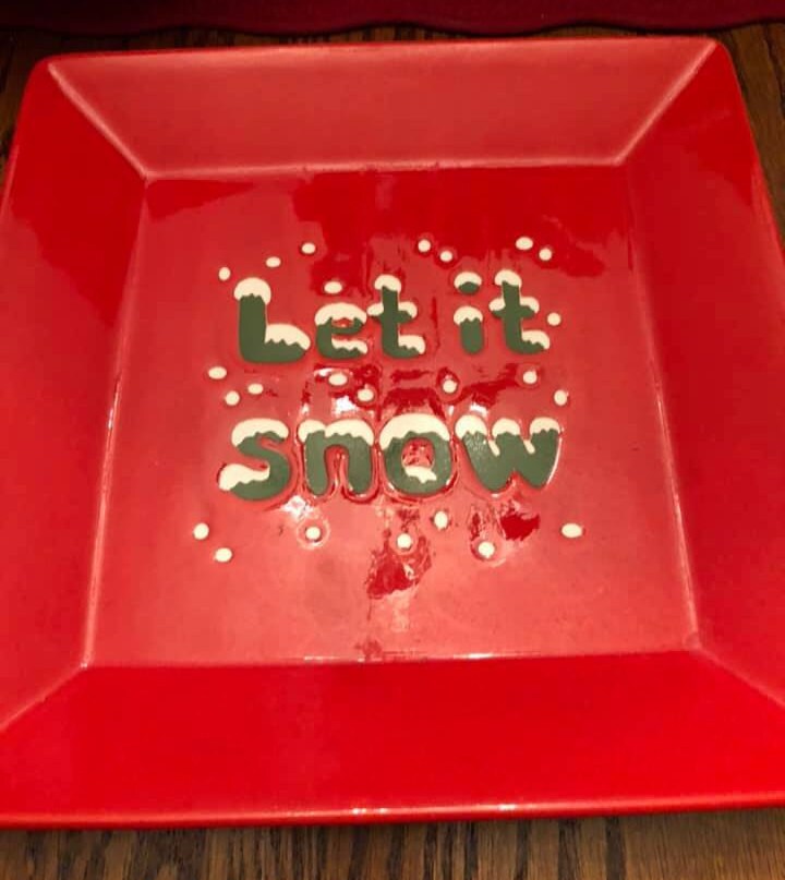 Platter-Let It Snow Waechtersbach Let It Snow Pattern Vintage - Etsy.de