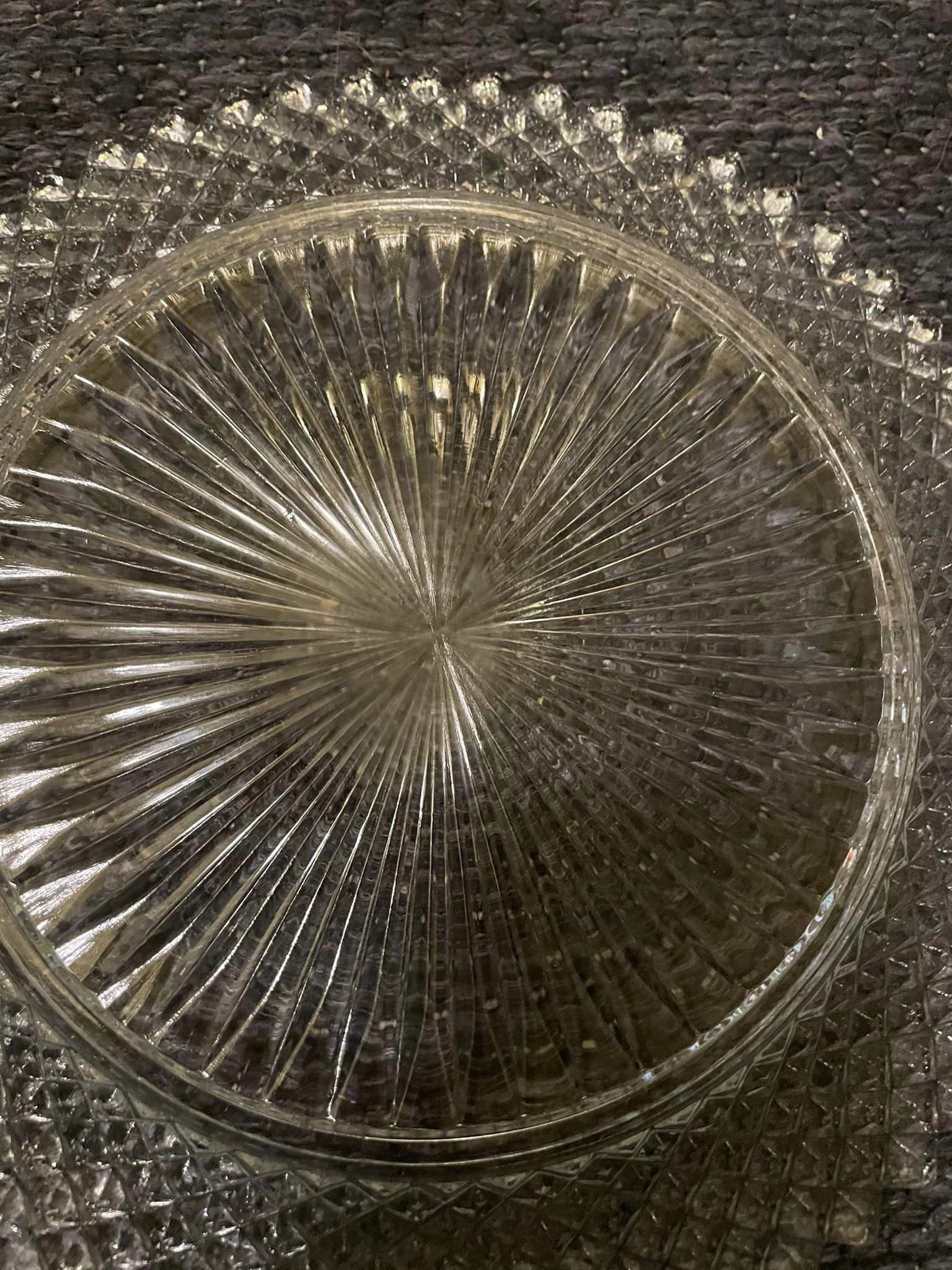 SET OF 4 -vintage Westmoreland Cut Glass Plates - Etsy