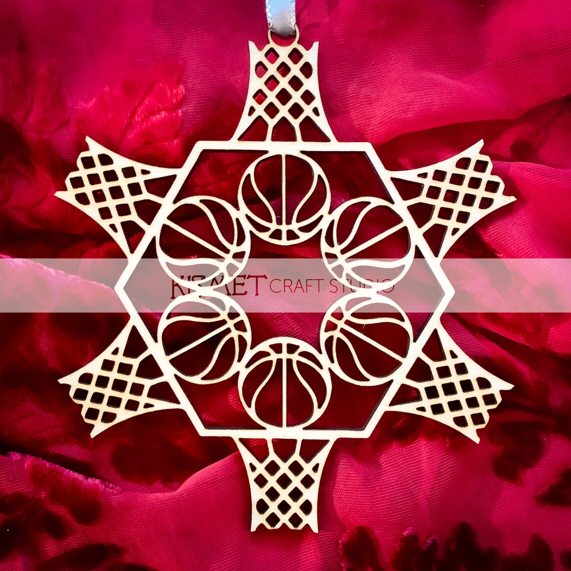 Basketball Laser Cut Wood Snowflake Ornament - Etsy
