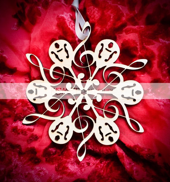 A-style Mandolin Musical Instrument Laser Cut Wood Snowflake | Etsy