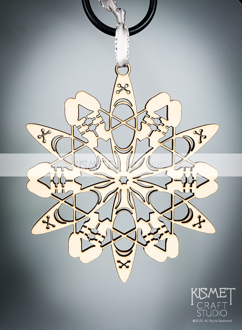 KAYAK Laser Cut Wood Snowflake Ornament - Etsy