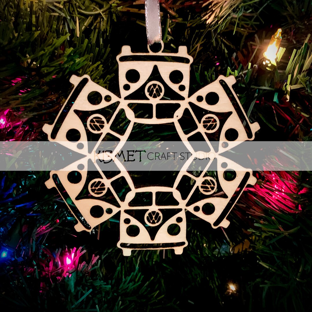 Volkswagen VW Microbus Laser Cut Wood Snowflake Ornament - Etsy