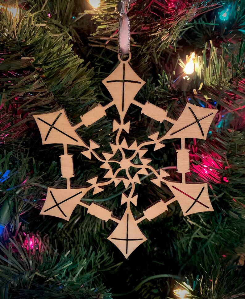 Kite Laser Cut Wood Snowflake Ornament | Etsy