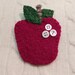 Red Apple Wool Felt Pin, Whimsical Pins, Teachers Apple # 37 - Etsy
