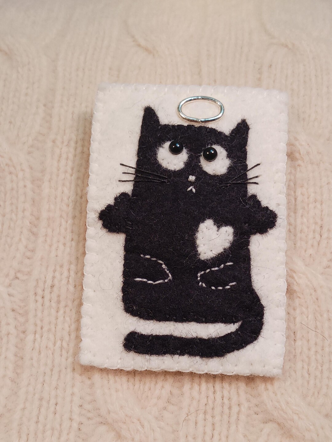 Black Angel Cat With Halo, Whimsical Pins, # 175 - Etsy