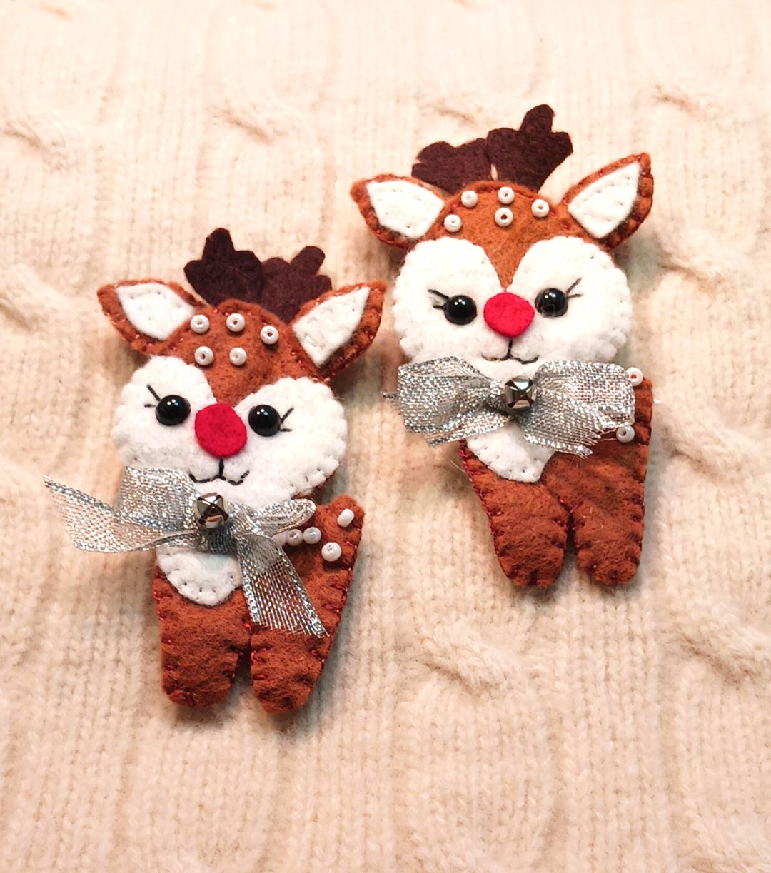 Red Nose Reindeer and His Bell, Whimsical Pins, Christmas Pins, # 114 ...