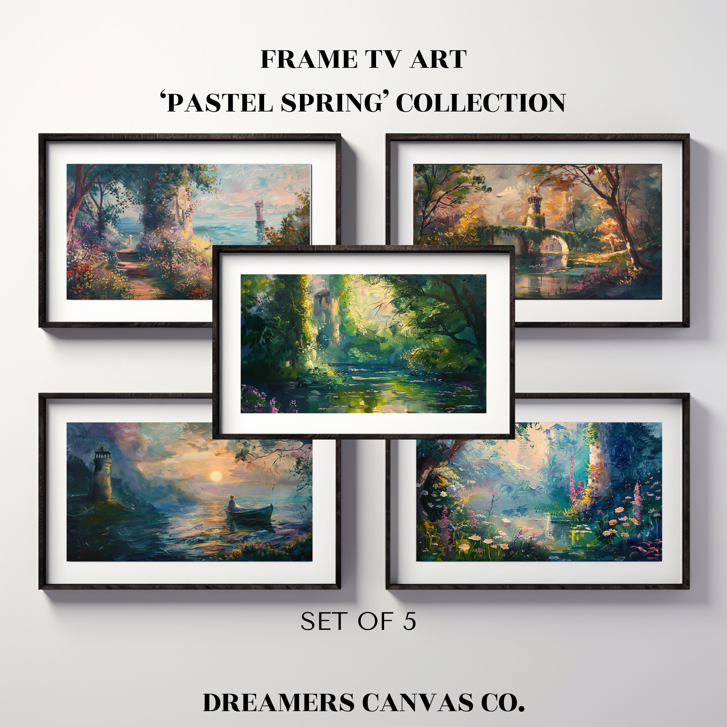 Samsung Frame TV Art Pastel Spring Collection Set of 5 Digital TV ...