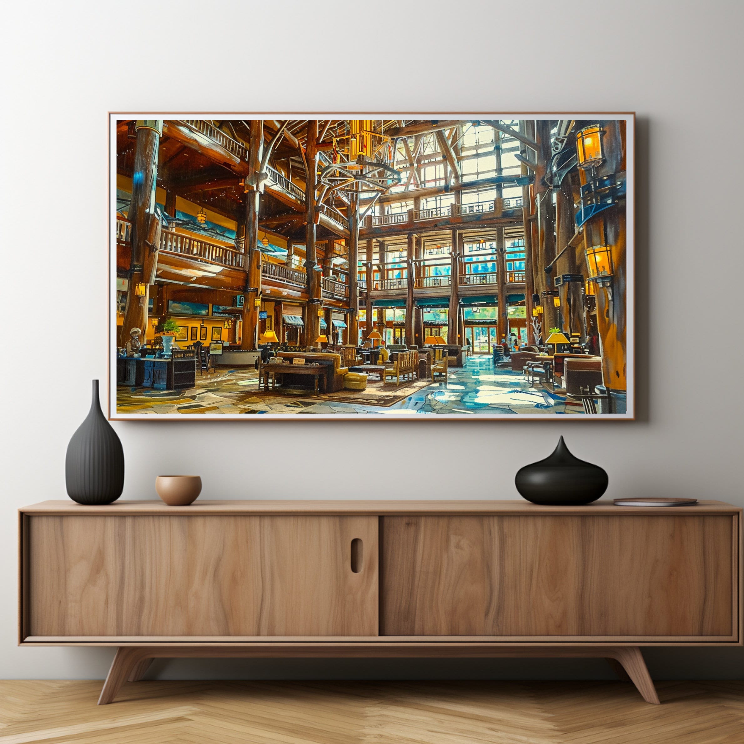 Samsung Frame TV Art - 'wilderness Resort' | Set of 5 Digital Art for ...