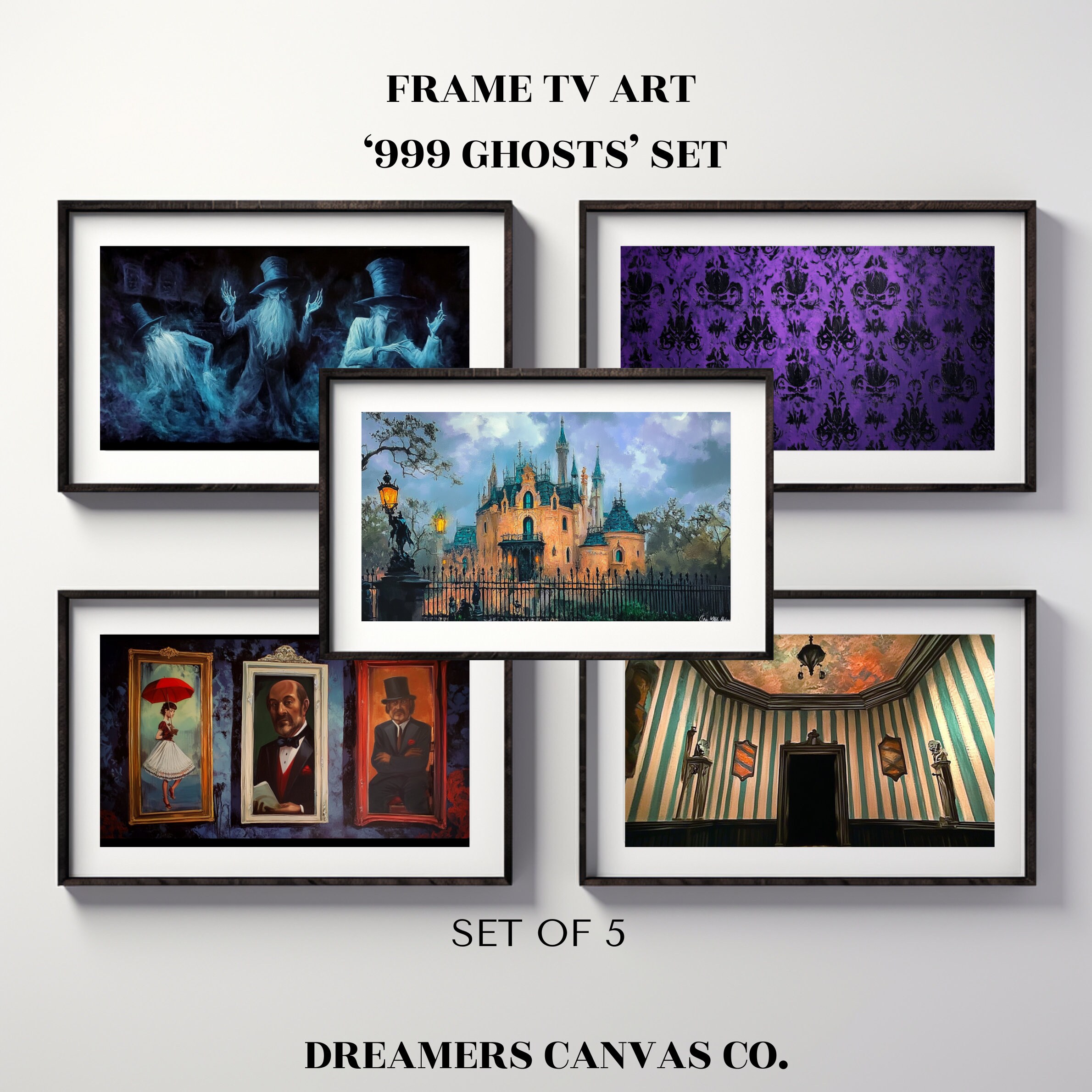 Samsung Frame TV Art '999 Ghosts' Set of 5 Digital TV Wallpapers ...