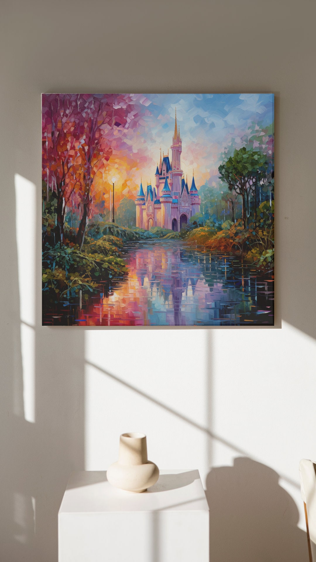 Colorful Cinderella Castle Oil Painting Wall Art DIGITAL DOWNLOAD ...