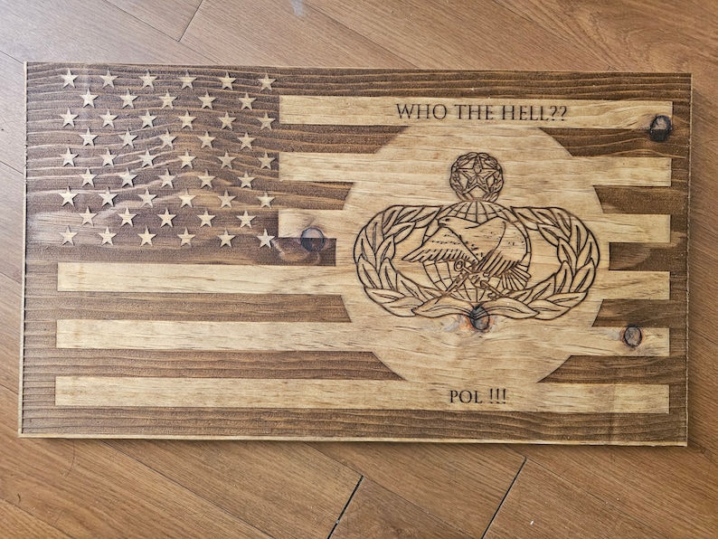 Laser Engraved Flag - Etsy