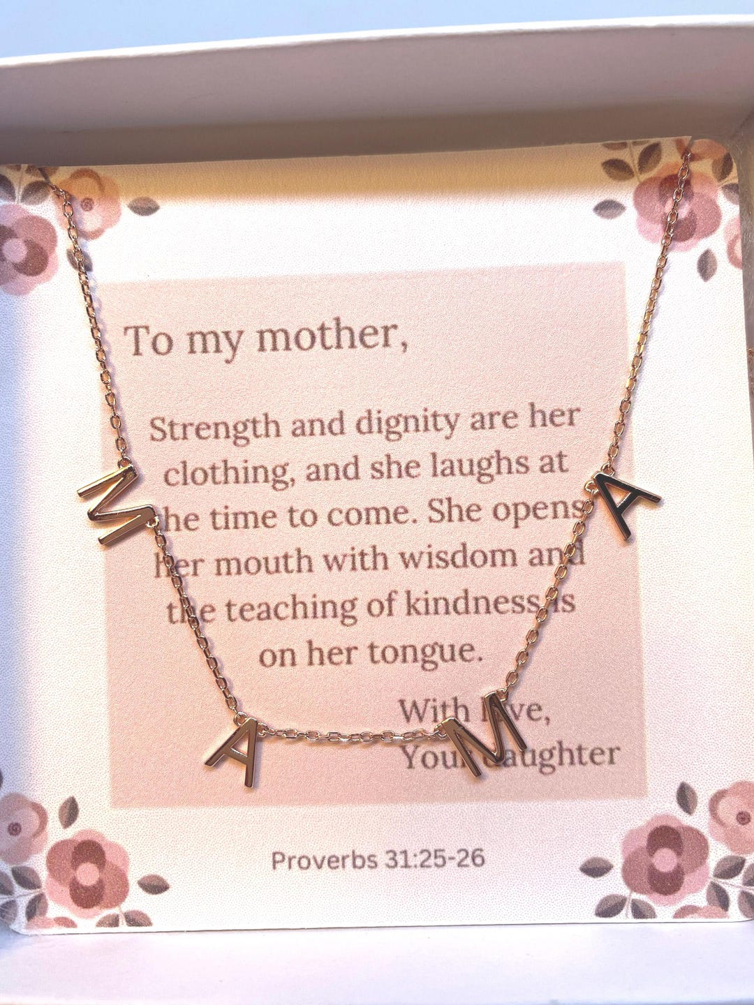 Minimalist MAMA Necklace | Rose Plated - Etsy