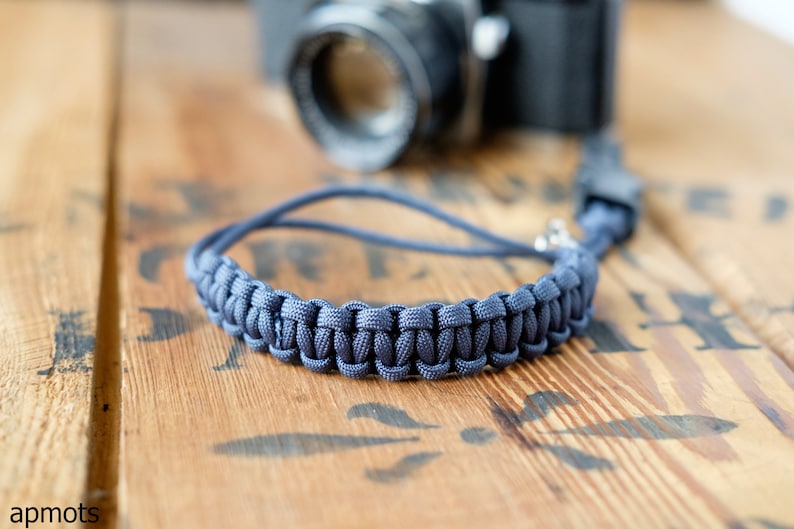 Buy Paracord Camera Wrist Strap With Quick Release in Navy Blue by ...