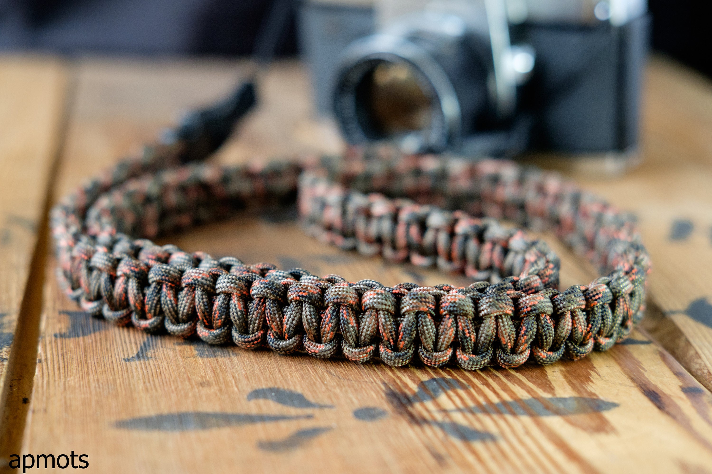 Braided Camera Strap - Fall Camo - Apmots - Paracord Shoulder Sling ...